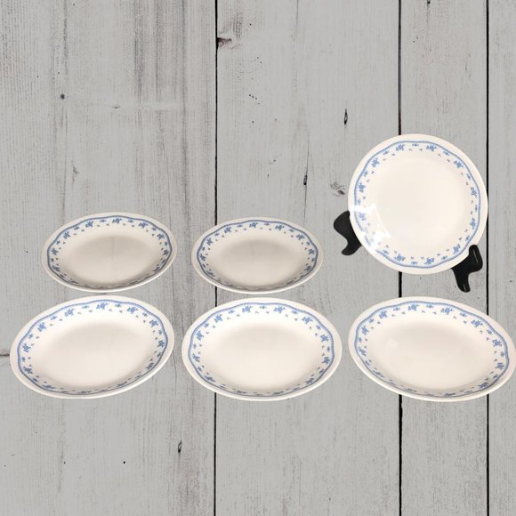 Corelle | Dining | Corelle Morning Blue Floral Small Plates | Poshmark